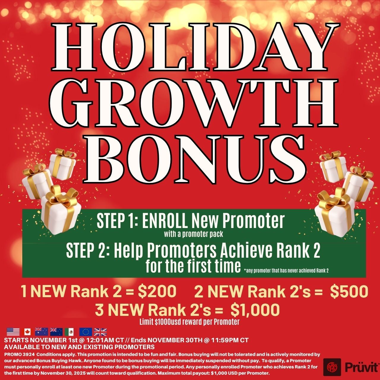 Holiday Growth Bonus November 2025 – Prüvit Help Center
